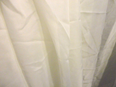 Long Sheer Type White Window Scarf 216 in W & 58 in L Polyester | eBay