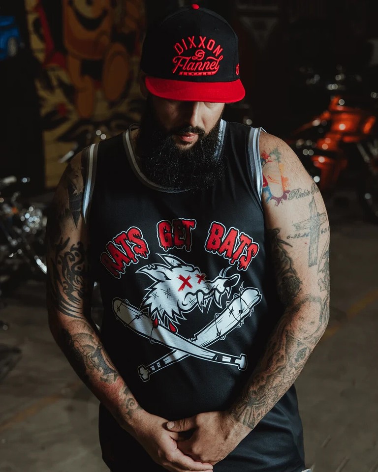 NEW DIXXON FLANNEL MENS LARGE RATS GET BATS 2024 JERSEY NIB L BLACK ...