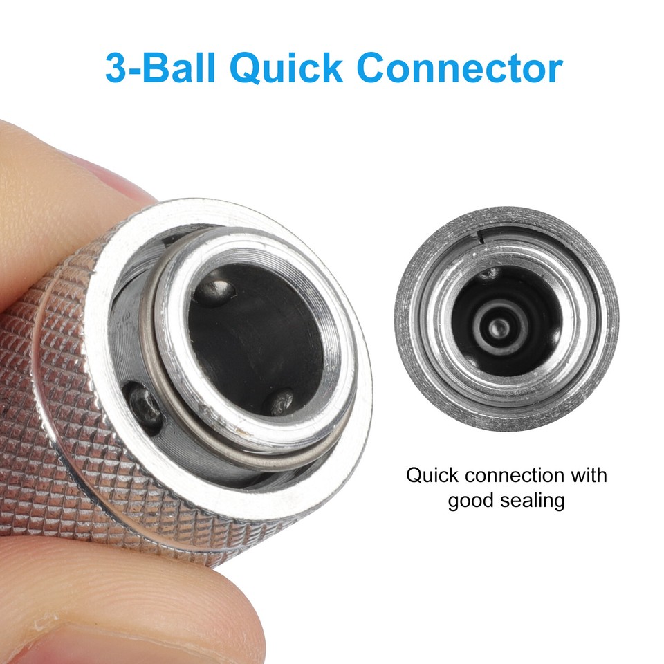 Triple Calibration Engine Compression Tester Gauge Hose & Adapters Kit ...