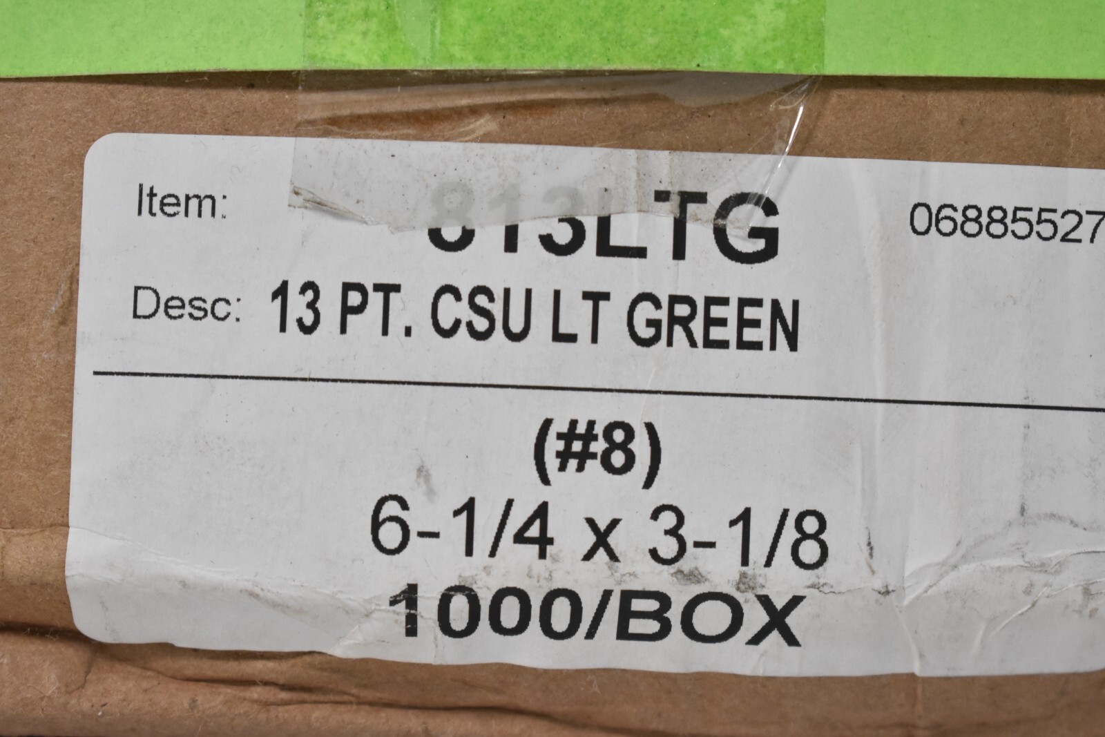 1000 Pack Stock #8 13 Point CSU Tags Light Green Color 6-1/4" x 3-1/8 ...
