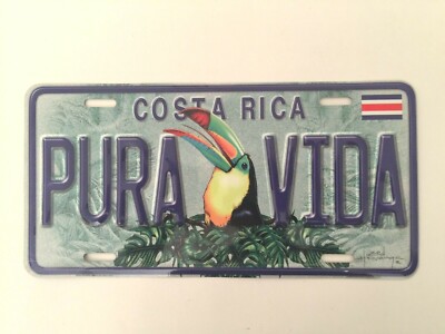 COSTA RICA PURA VIDA CENTRAL AMERICA LICENSE PLATE CRLP 2 | eBay