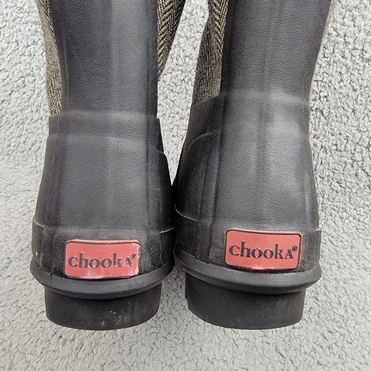 Chooka Classic Mid Cafe Racer Herringbone Waterproof Rain Boot Online ...