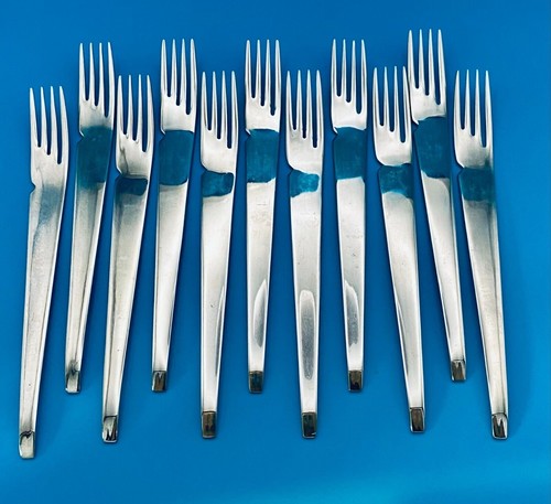 11 Retroneu Trek Salad Forks 6 5/8" Stainless Flatware Silverware 18/10 ...