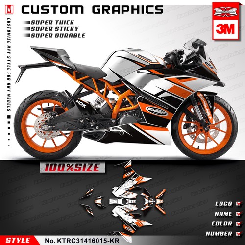 Custom Graphics Decals Full Wrap Kit for RC 125 200 250 390 2014 2015 ...