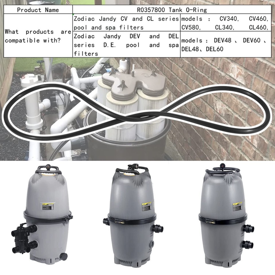 Replace For Zodiac Jandy DEL DEV CL CV Pool Filter Lid Tank O-ring ...