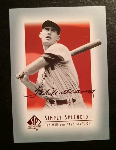 2003 SP Authentic Simply Splendid TW20 Ted Williams #283/406 Boston Red ...