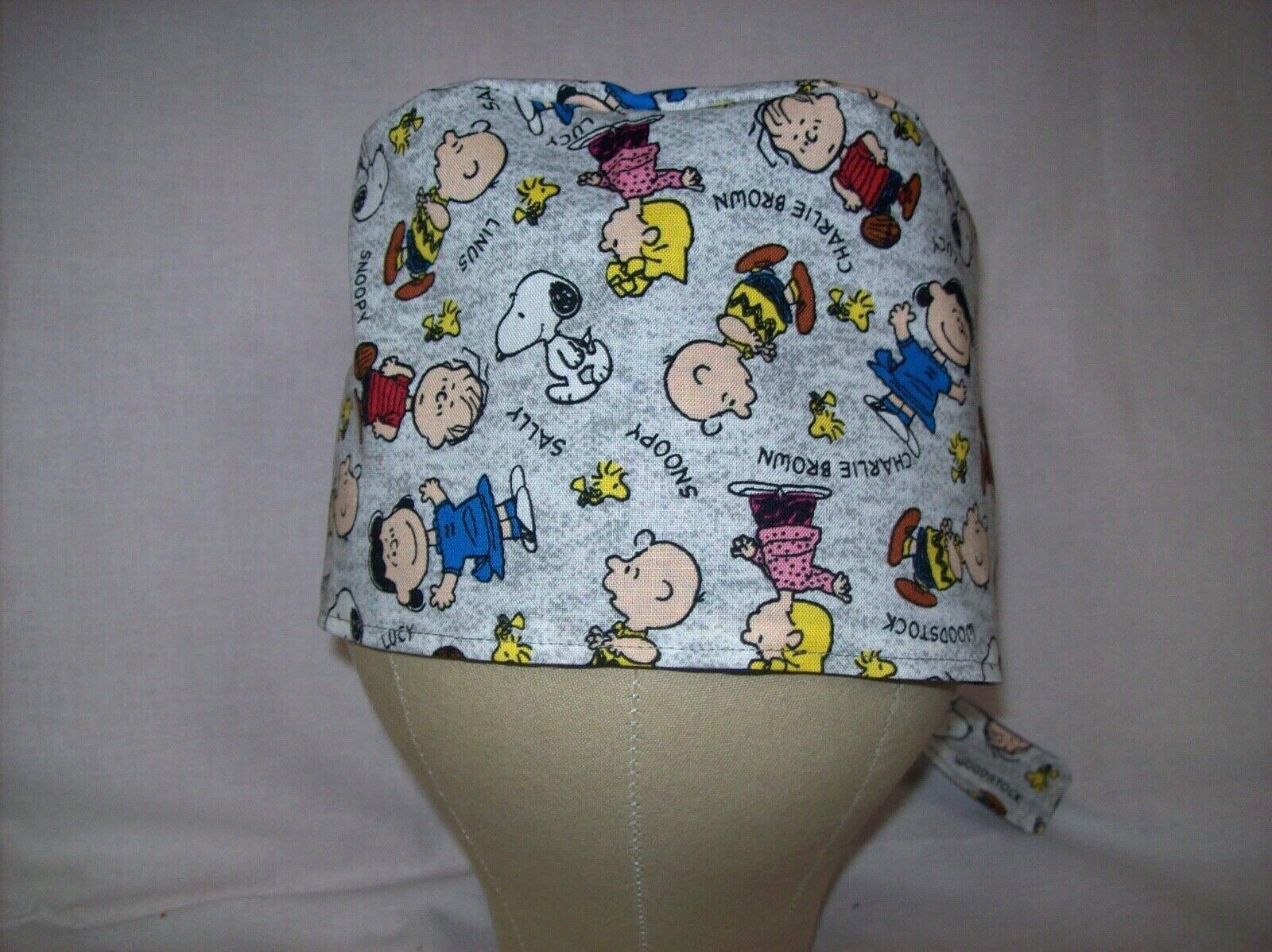 Men/Women Surgical Scrub Cap Lined Peanuts Snoopy Lucy Charlie Brown ...