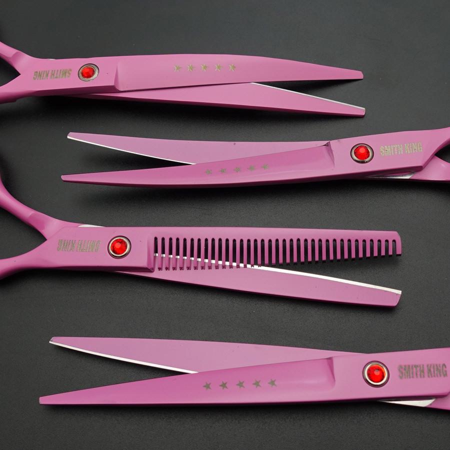 7 inch Pro.pet grooming scissors/Shears Cutting+2Curved+Thinning shears ...