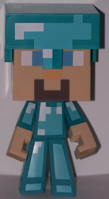 Minecraft Steve Diamond Armor 6" Pose-able Action Figure Notch 40603amh ...