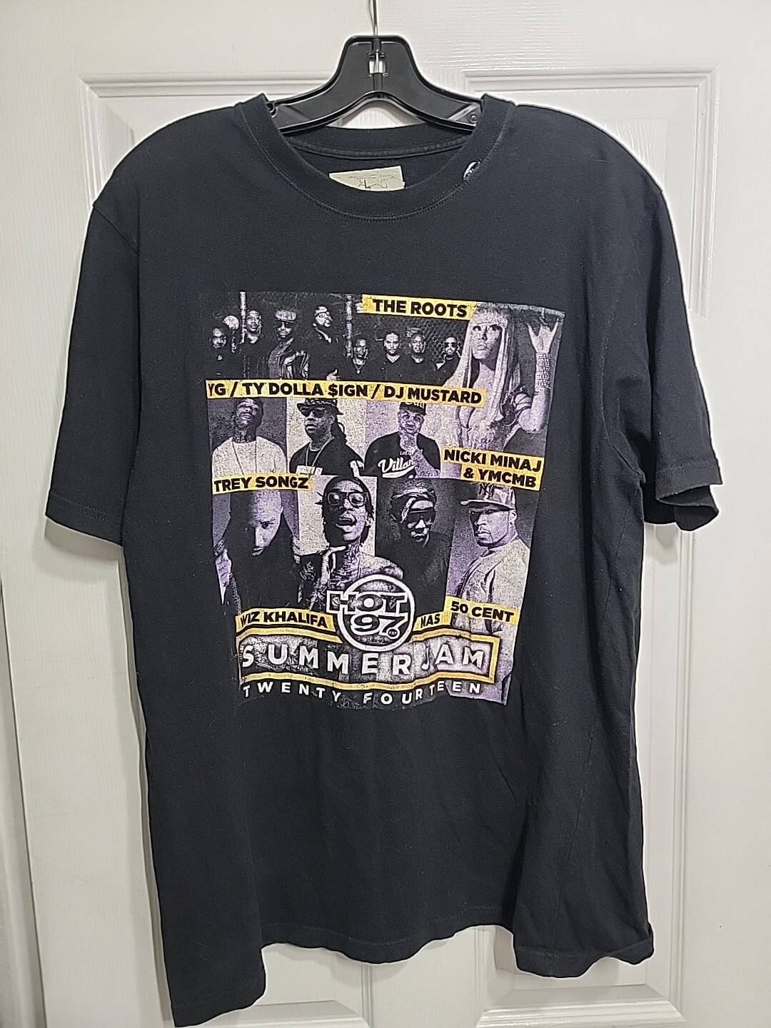 SUMMER JAM 2014 T SHIRT BLACK Size Large Roots Nas 50 Cent Ymcmb Minaj ...