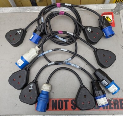 16Amp 16A to 15AMP 15A Adaptor Cable H07RN-F 1.5mm² | eBay UK