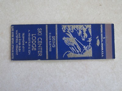 j412 Matchbook Cover Vermont VT Ski Center Lodge Waitsfield | eBay