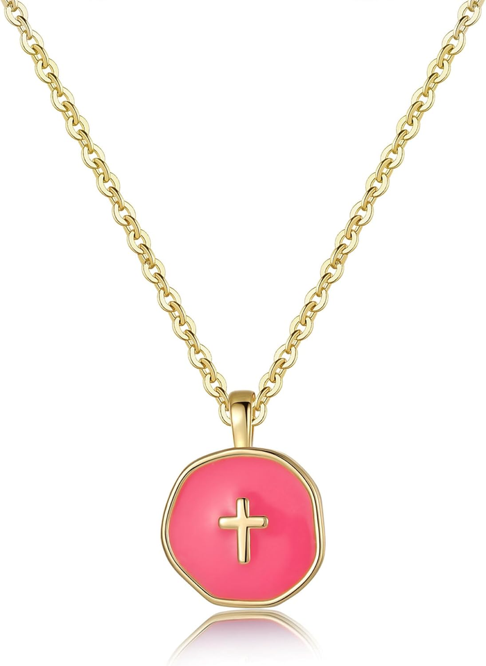 Cute Small Cross Necklace, First Communion Baptism Decorations Party ...