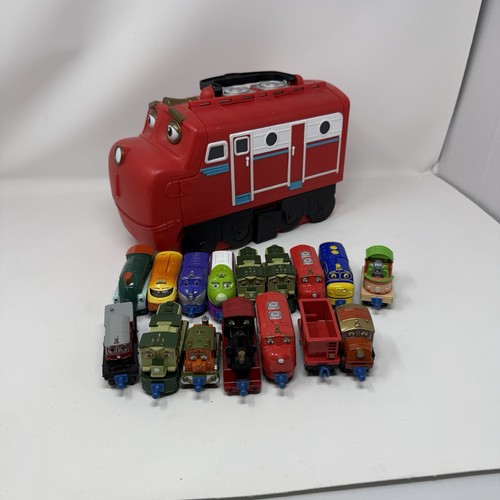Chuggington Wilson Carry Case With 16 Diecast Train Engines & Cars ...