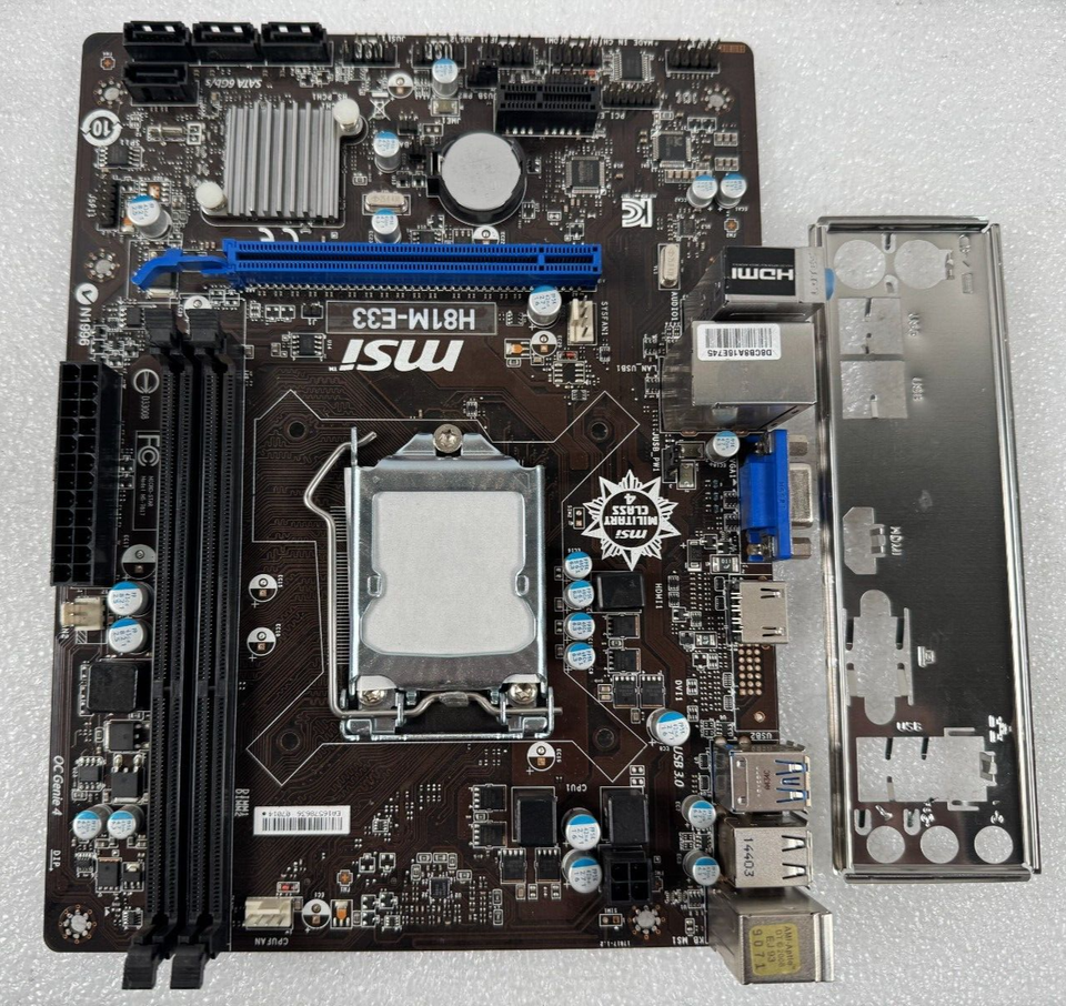 MSI H81M-E33 motherboard LGA-1150 w/I/O Shield; Tested | eBay