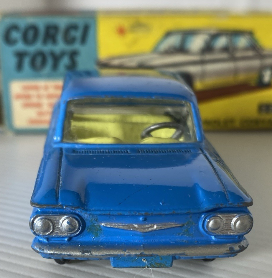 Corgi/229/Chevrolet Corvair/Saloon/RARE (Darker) Mid-Blue/1:43/Exc/(T1 ...