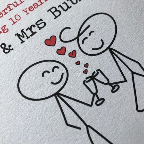 Personalised Wedding Anniversary Card To Husband Wife 1st 2nd 10th Personalised Wedding Anniversary Card To Husband Wife 1st 2nd 10th