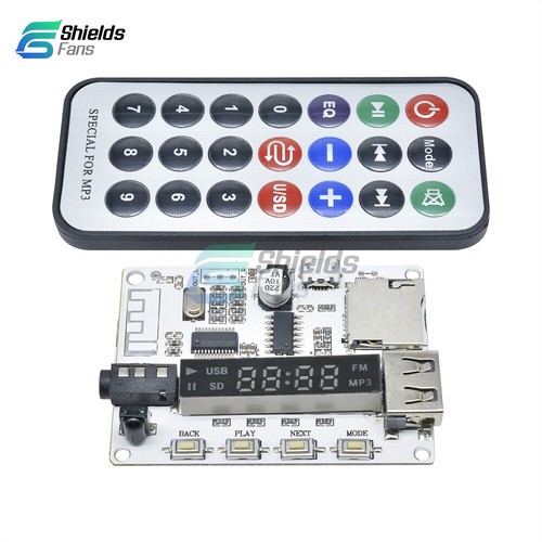 Wireless Audio Bluetooth MP3 FM Decoder Board Remote Module USB TF ...