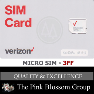 VERIZON MICRO SIM Card 3FF • CDMA 4G LTE • Genuine OEM • VZW NEW | eBay