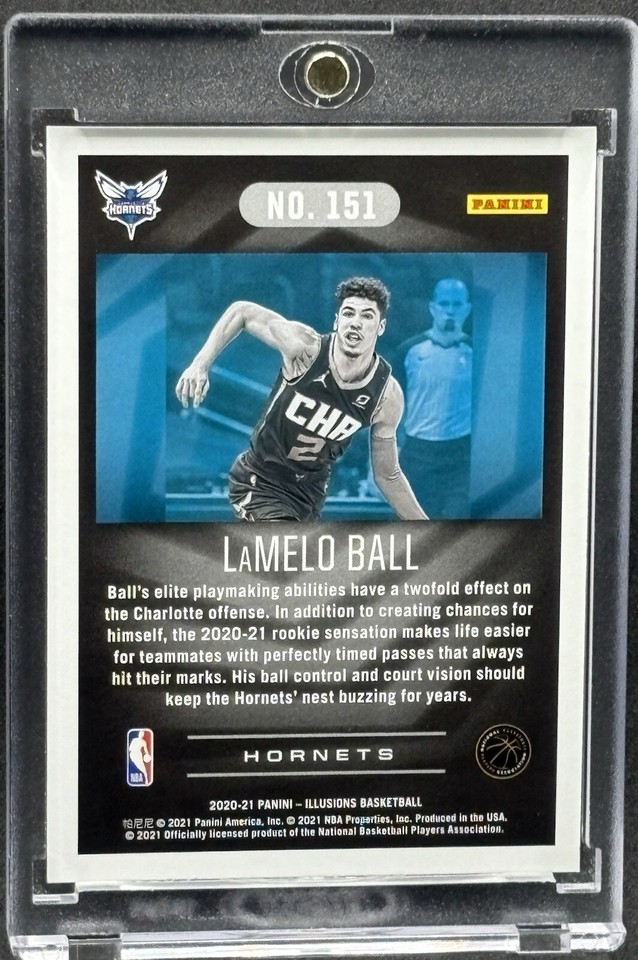 Lamelo Ball RARE ROOKIE GOLD REFRACTOR INVESTMENT CARD SSP PANINI ...