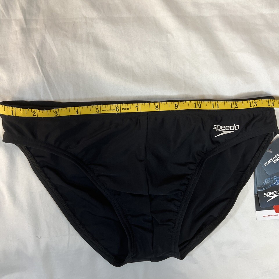 Mens/Boys Speedo Solar Bikini Swim Brief, PowerFlex,Black,Size34x1,36x3 ...