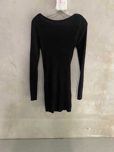 Bec & Bridge Rivera Knit Long Sleeve Mini Dress Black Sz 12 Bnwt E24 ...