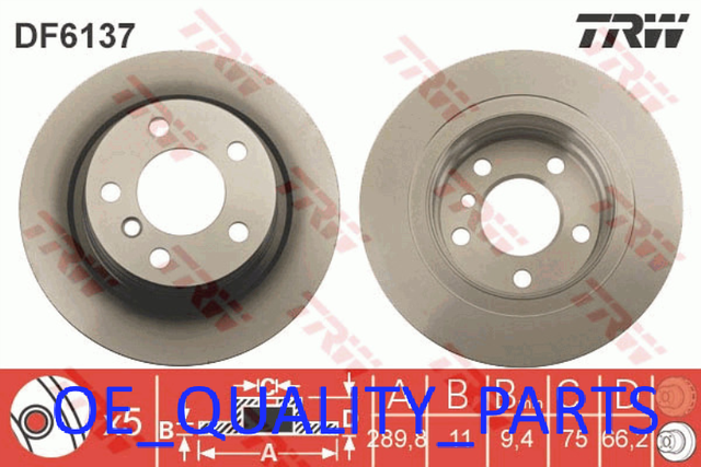 2 X Bremsscheibe TRW DF6137 BMW 34216792225 online kaufen | eBay