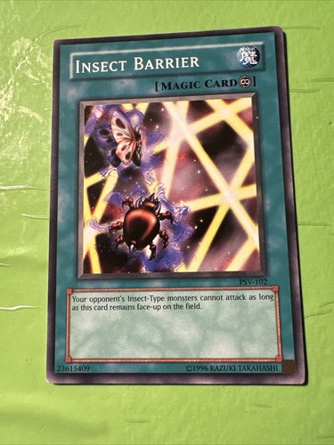 VINTAGE Yugioh Spell Card Insect Barrier PSV-102 Unlimited Edition ...