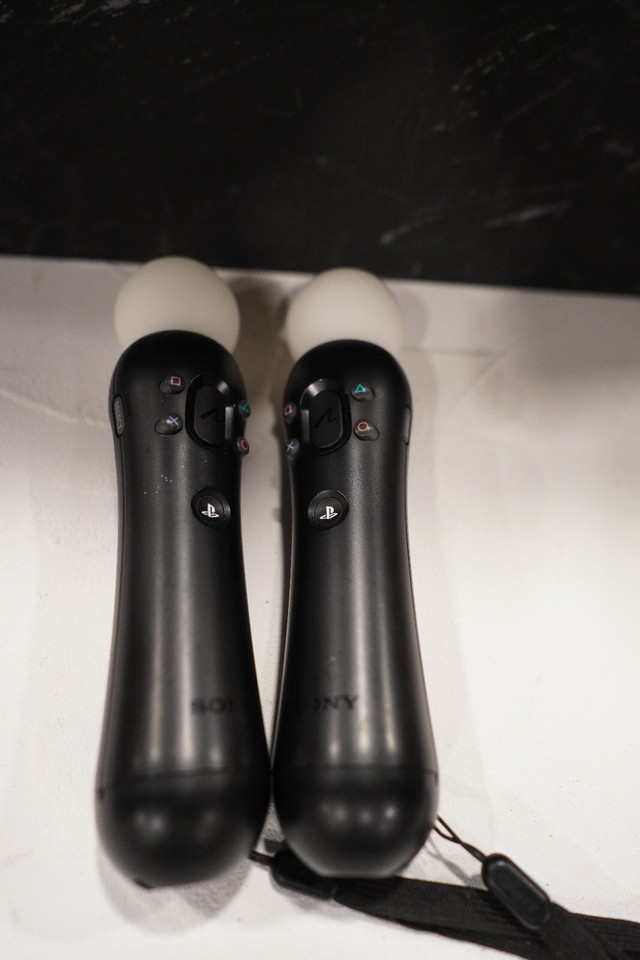 2x Sony PlayStation 3 Move Motion Controller Black PS3 OEM (CECH-ZCM1U ...