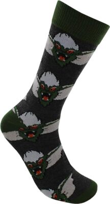 Gremlins Stripe Crew Socks, 10-13 Knit-in Allover Graphics New | eBay