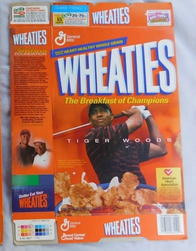 Tiger Woods Wheaties Cereal Box | eBay