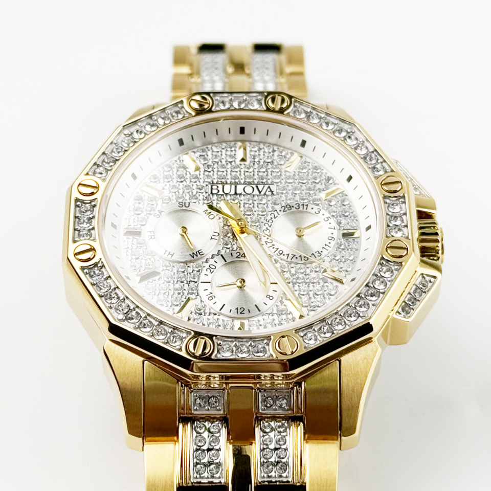 Bulova 98C126 Octava Two-Tone Crystal Stainless Steel Men's quartz ...