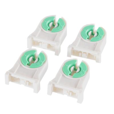 4x Universal T8 LED Lamp Holder Plastic Base Fluorescent Light Socket ...