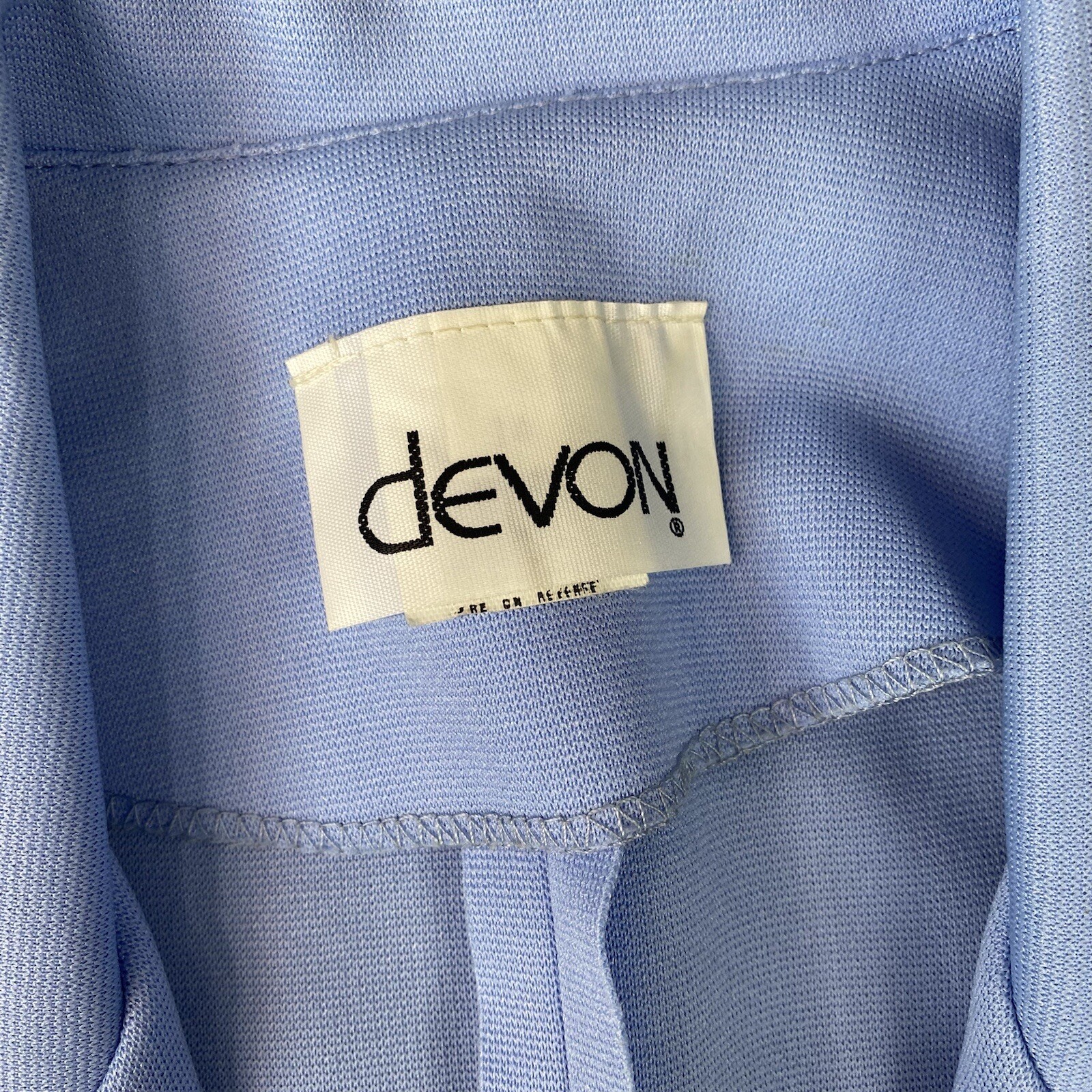 Vintage Devon Blue Polyester Blazer Shoulder Pads Sz … - Gem