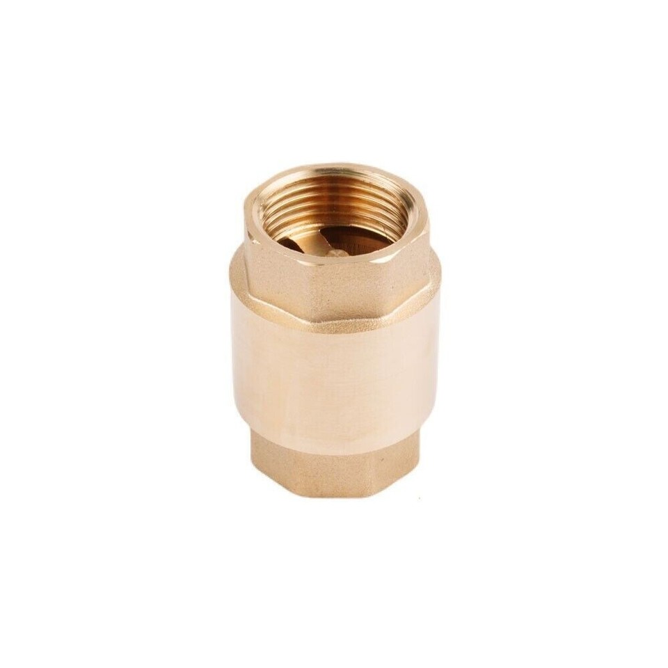 DN20 200PSI Check Valve 3/4" NPT In-Line Brass Spring Loaded Inline 1PC ...