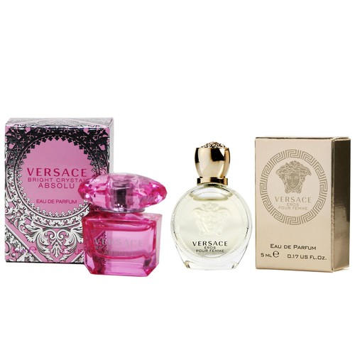 2pc Mini Versace Bright Crystal Absolu EDP and Eros Women EDP 5ml/0 ...
