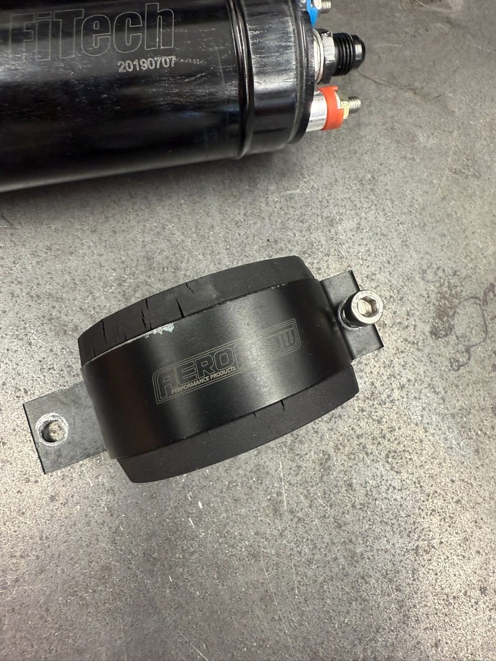 FiTech 50101 255 LPH Inline Frame Mount Fuel Pump and mounting bracket ...