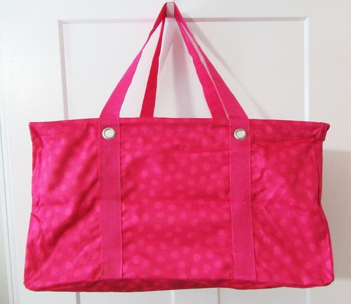 Thirty-One Large Utility Tote Bag in Pink Dots | eBay