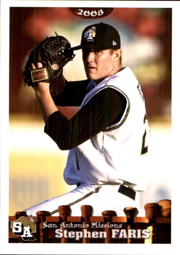 Stephen Faris 2008 Grandstand San Antonio Missions #24 RC FREE SHIP ...
