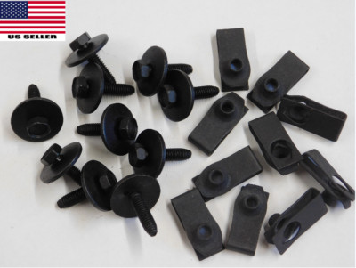Ford Truck Body Bolts & U-nut Clips- M6-1.0 x 25mm- 10mm Hex- 20 pcs ...