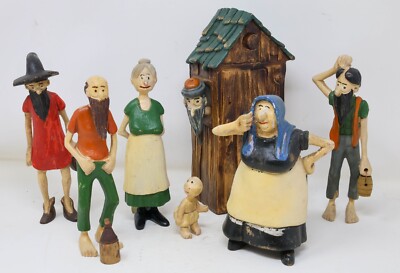 CHOICE Antique 1940's Carved Wood Hillbilly Figurines Paul Webb ...