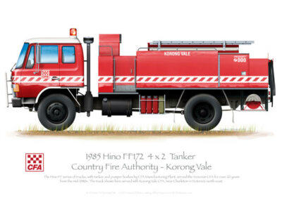 Hino FF172 Tanker CFA KorongVale - A3+ Profile Print | eBay