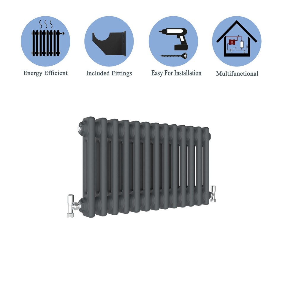 Traditional 2 3 4Column Vertical Horizontal Radiator Cast Iron Style ...