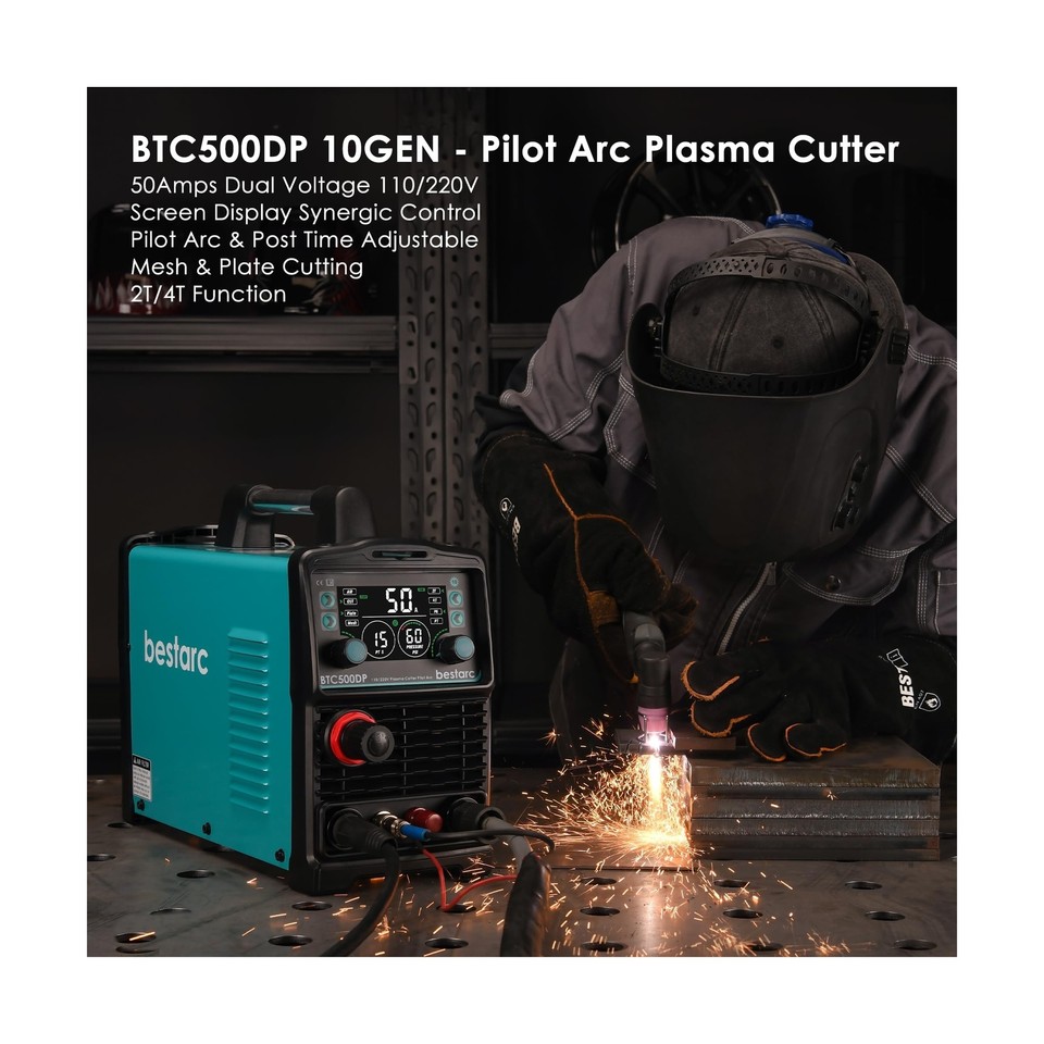 Plasma Cutter, Pilot Arc [Air Sensor Technology] 110/220V BTC500DP 10th ...