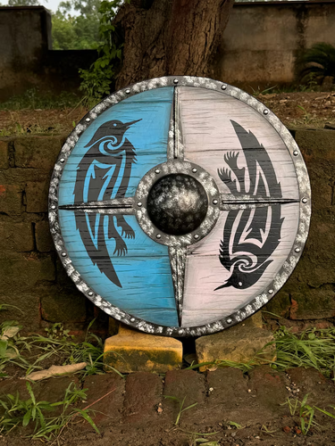 Medieval Viking Shield | Raven Valhalla Viking Shield | Viking Cosplay ...