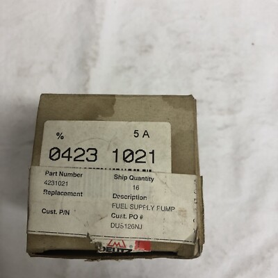 Duetz Engine Fuel Supply pump part # 0423 1021 | eBay