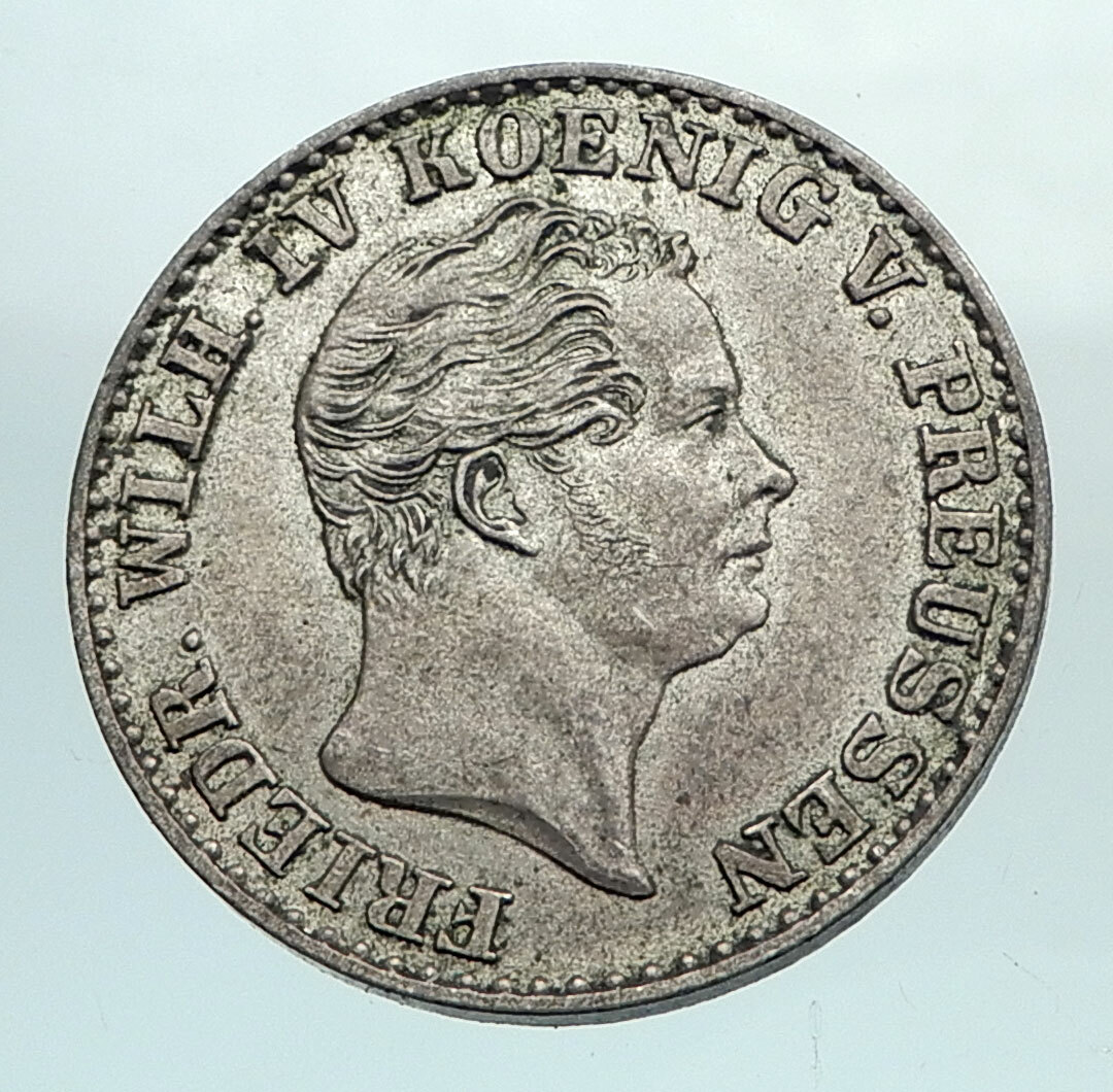 1852 PRUSSIA King Wilhelm IV GERMANY Silver STATES 2 1/2 Sl Groschen ...
