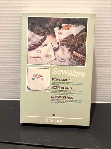 Vintage 1984 Singer Sew Ware Floral Motifs Cartridge 6 Floral Motifs ...