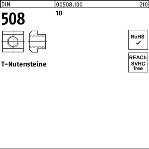 25er PACK(Stk) 000508100000050006 T-Nutenstein DIN 508 M 5 x 6 10 | eBay.de