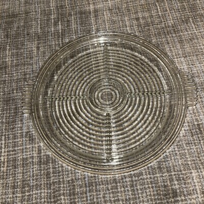 Anchor Hocking MANHATTAN CRYSTAL *14" - 5 PART RELISH TRAY * | eBay